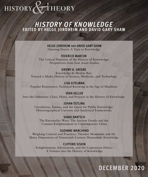 “History and Theory” on the History of Knowledge – LUCK Lund Centre for ...